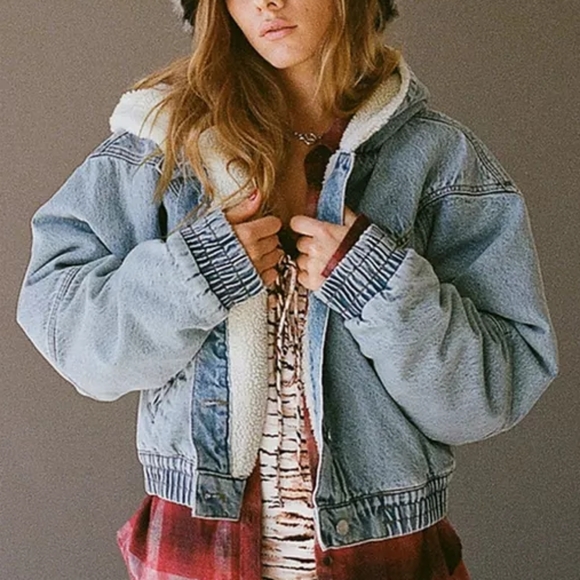 BDG | Jackets & Coats | Bdg Blake Denim Hooded Bomber Jacket | Poshmark